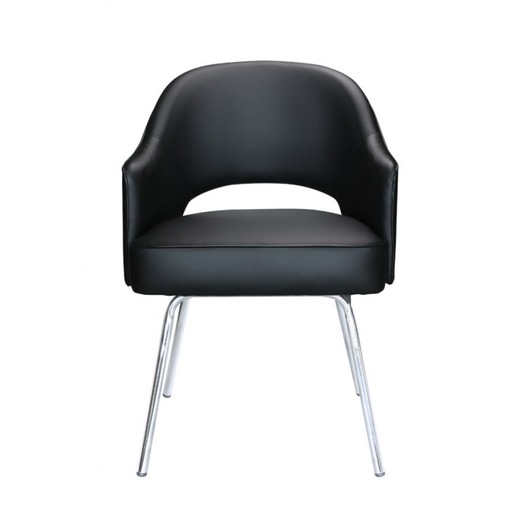 Black Vinyl Guest Chair... | Kalico Office Furniture